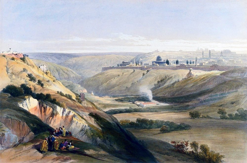 The Holy Land. Jerusalem from the road leading to Bethany.