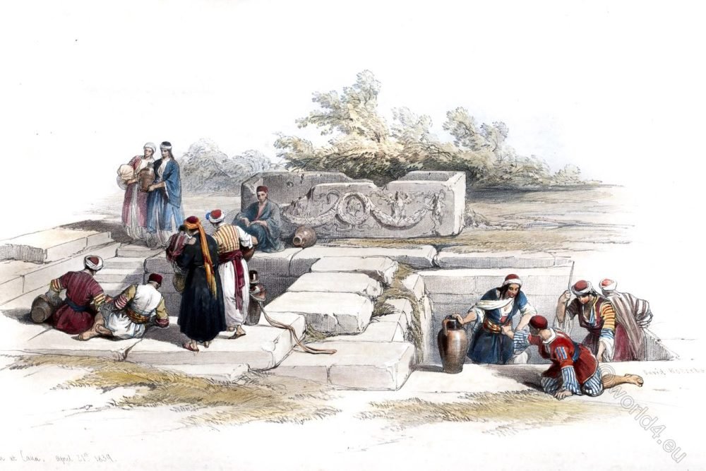 Ruins of Capernaum, Galilee, Palestine. Ancient city in Israel.