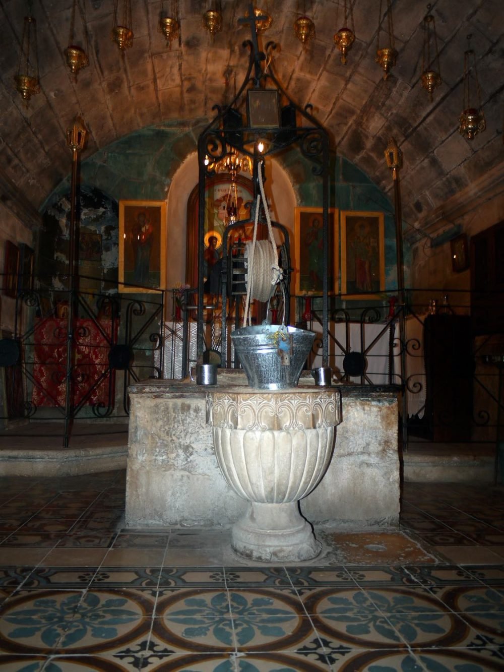 Jacob's Well in Samaria at the foot of Mount Garizim near Nablus.