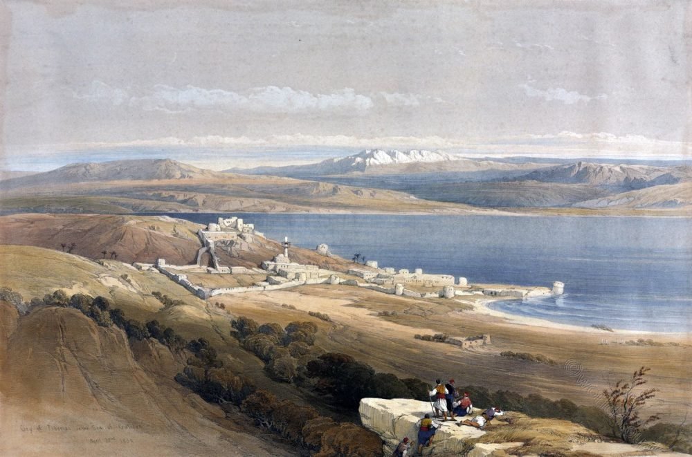 The ancient City of Tiberias at the Sea of Galilee, Israel.