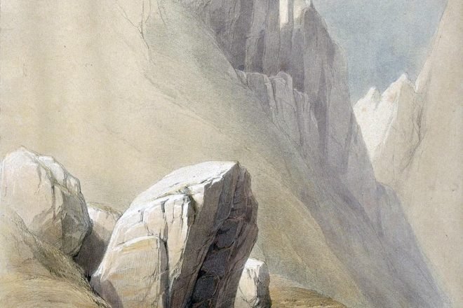 Encampment of the Alloeen in Wady Araba.