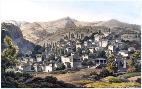 Village of Portaria on Mount Pelion, Greece.