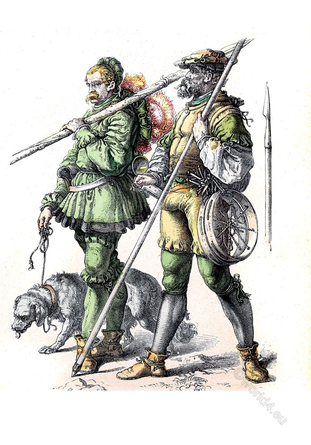 German peasants c. 1530. Fashion 16th century.