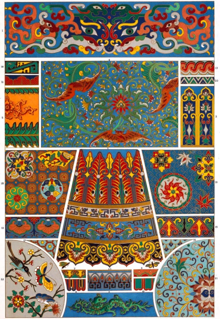 Specimens of Japanese Art. Cloisonné Enamel Designs.